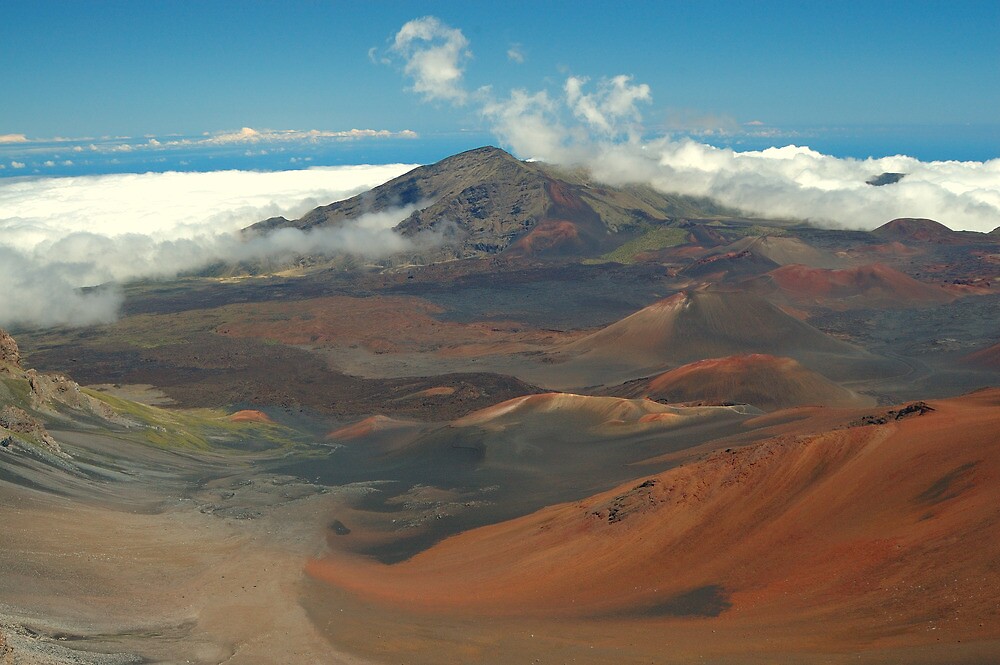 "Haleakala Volcano and Lava Field, Maui, Hawaii" by fauselr | Redbubble