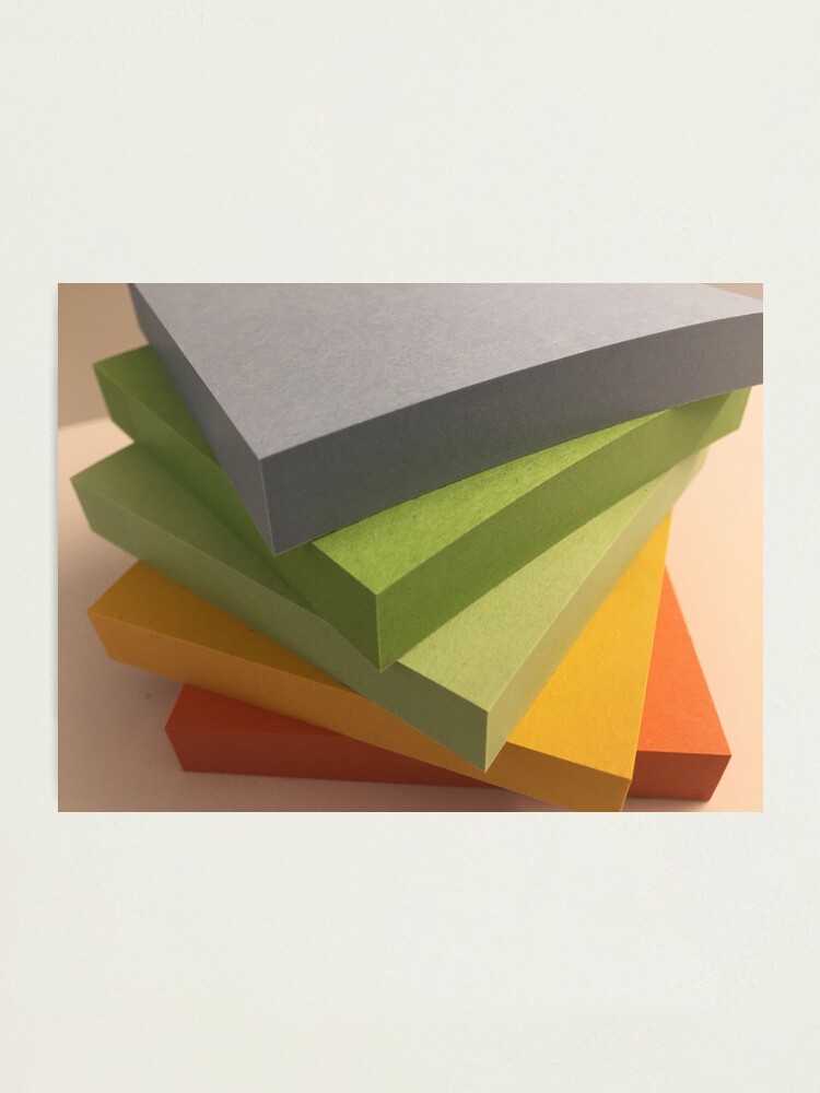 "Colorful stack of post it notes" Photographic Print for Sale by ...