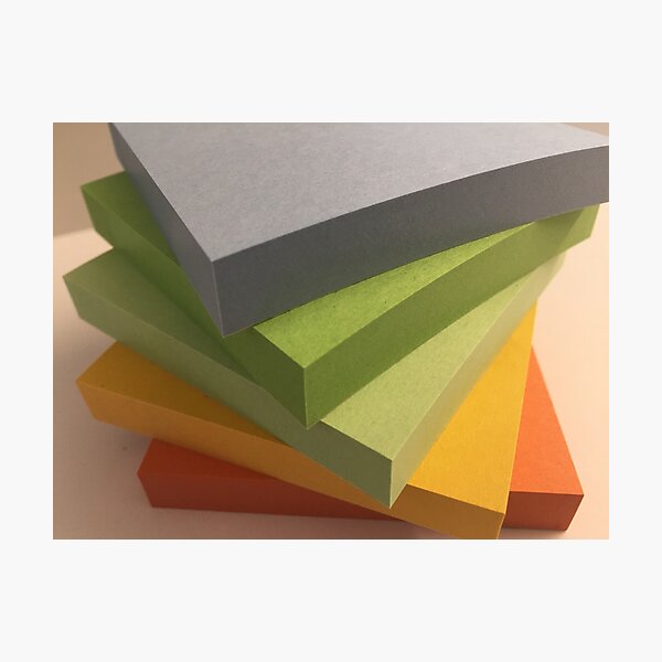 "Colorful stack of post it notes" Photographic Print for Sale by ...