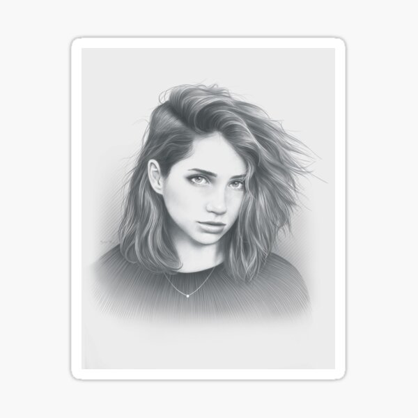 "Emily Rudd portrait" Sticker for Sale by moisesrodriguez | Redbubble
