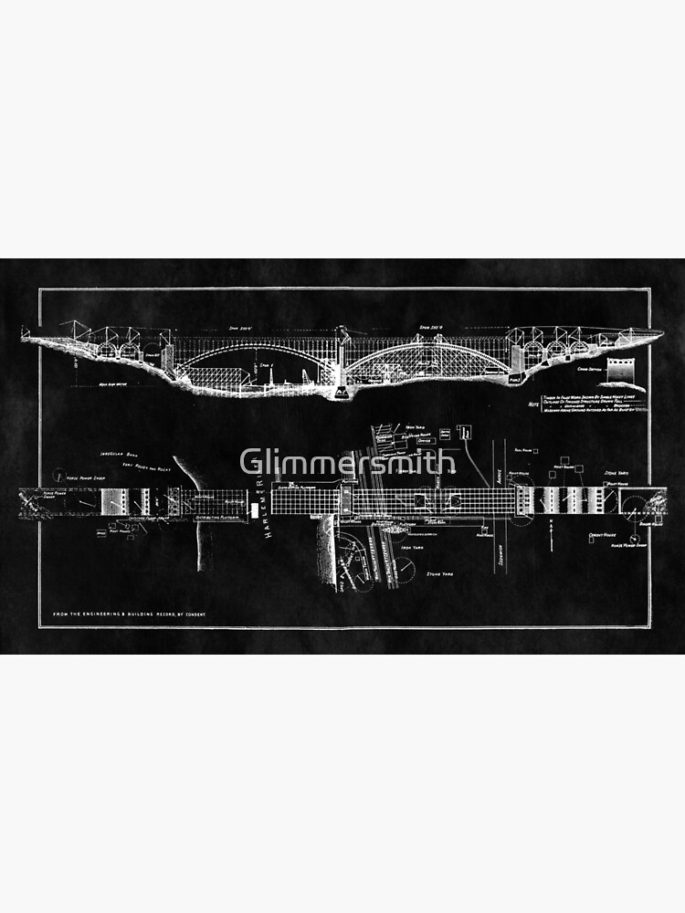 "George Washington Bridge Engineering Blueprint" Art Print by ...