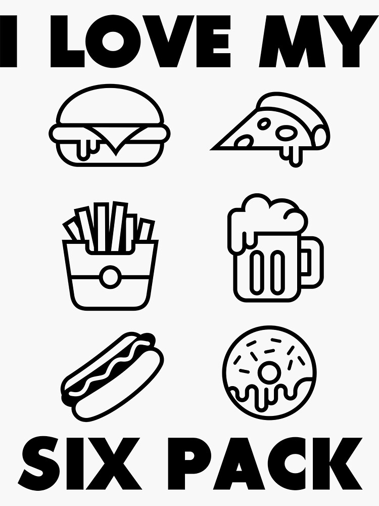 "Six Pack" Sticker for Sale by CrystalHawk | Redbubble