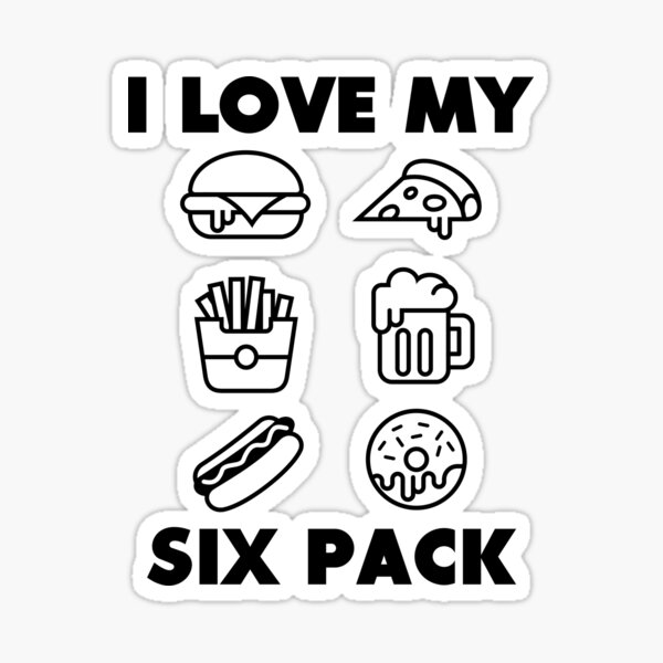 "Six Pack" Sticker for Sale by CrystalHawk | Redbubble