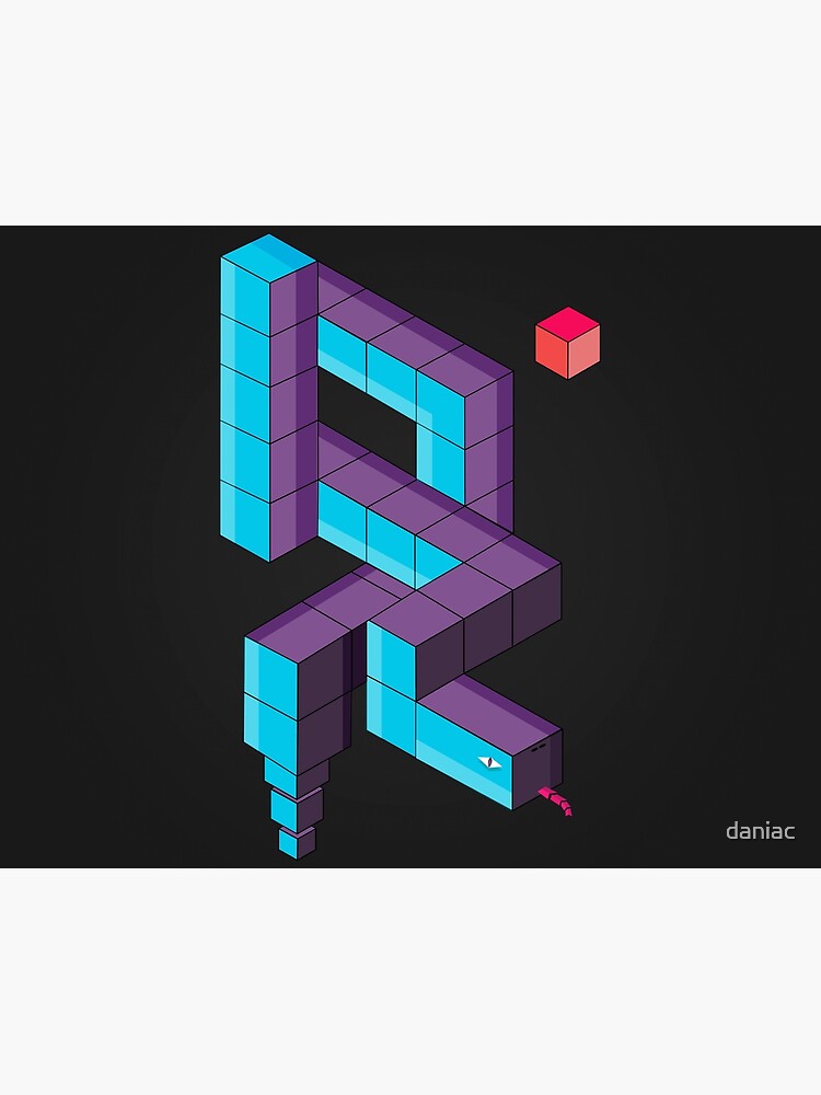 "Snake 8bit 3d" Poster by daniac | Redbubble