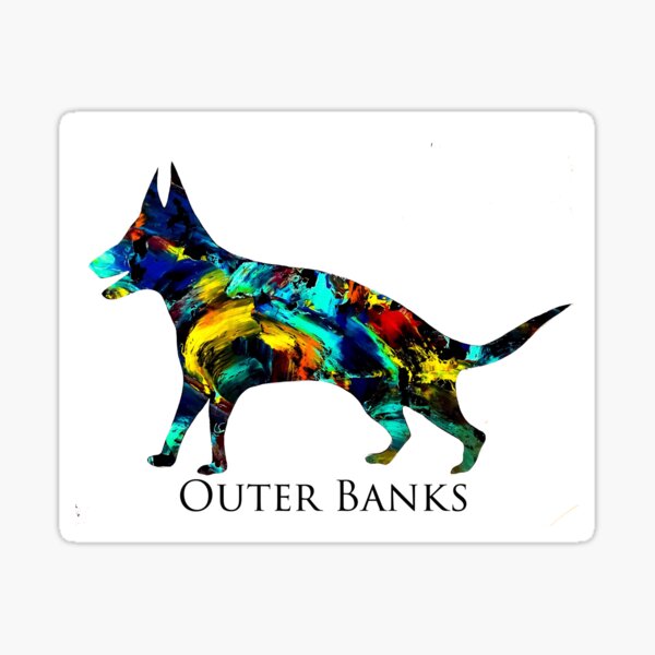 "Outer Banks Dog Sticker " Sticker by barryknauff | Redbubble
