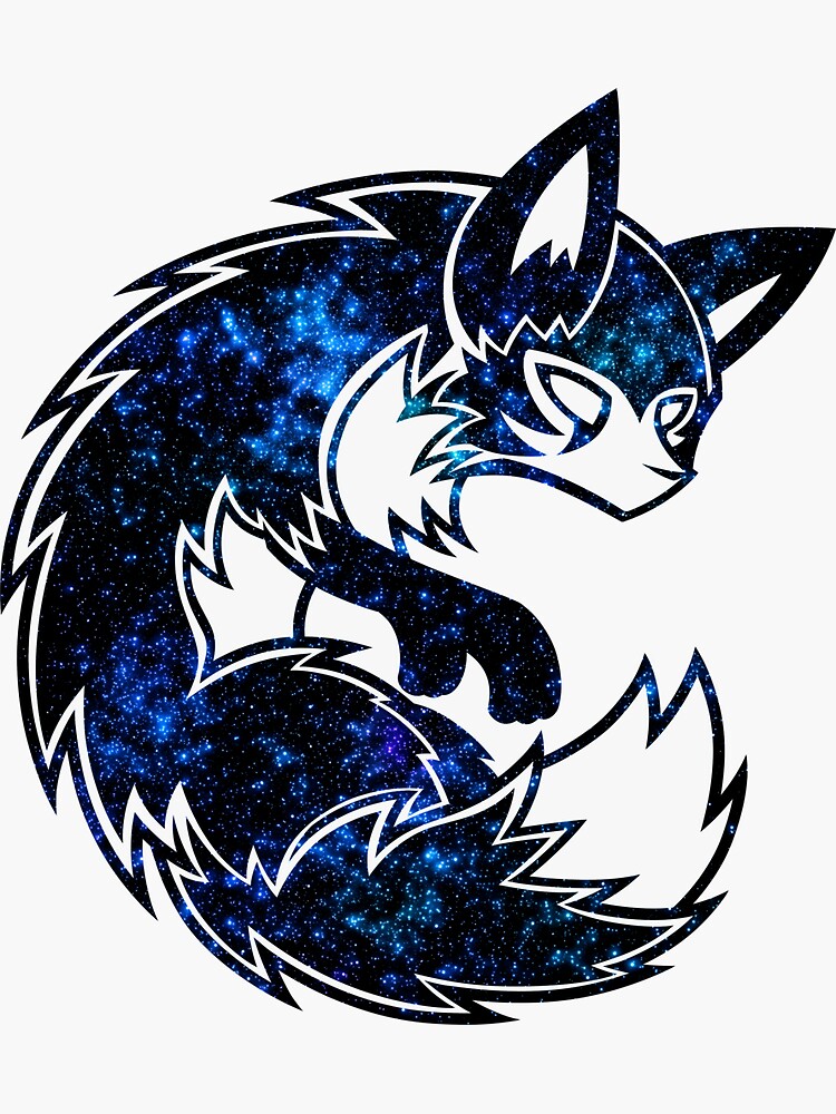 "Galaxy Fox Sticker" Sticker for Sale by fuzzt0ne | Redbubble