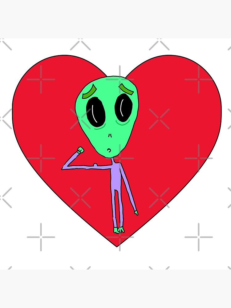 "Alien Love A heart for aliens" Poster by phys | Redbubble