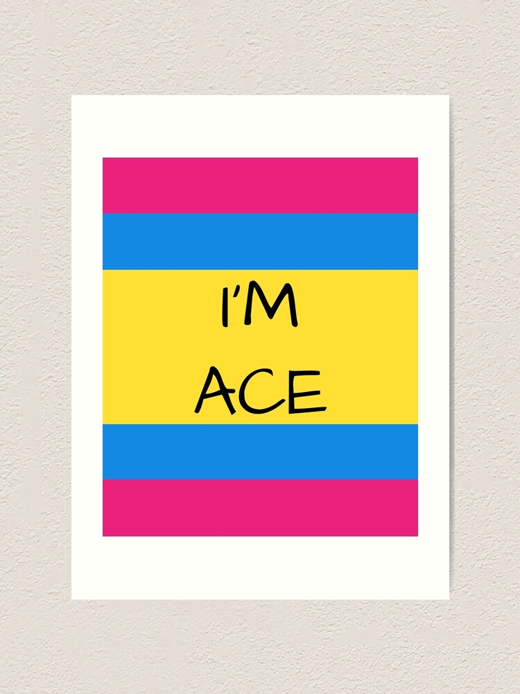 "Panromantic Flag Asexual I'm Ace Asexual T-Shirt" Art Print for Sale ...