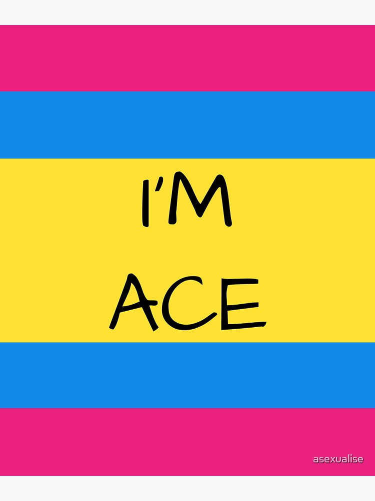 "Panromantic Flag Asexual I'm Ace Asexual T-Shirt" Sticker for Sale by ...