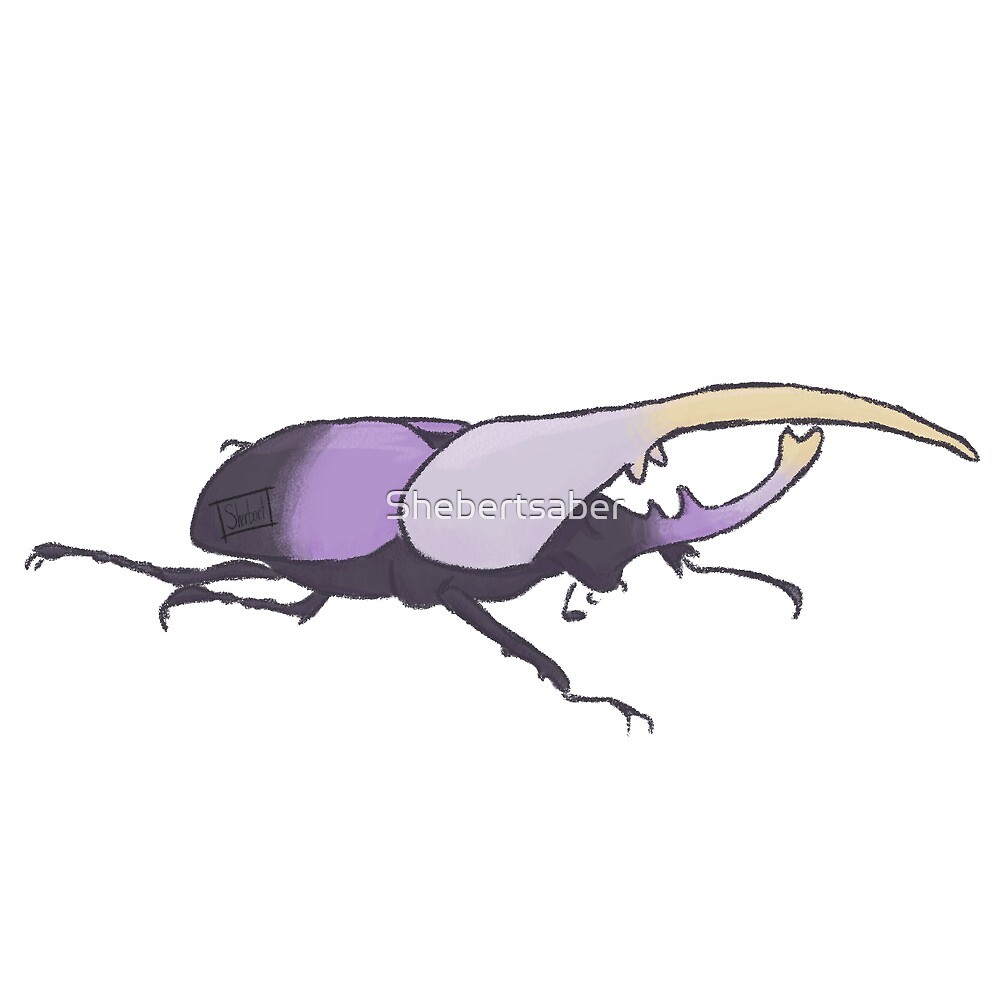 "Nonbinary Pride Beetle" by Shebertsaber | Redbubble