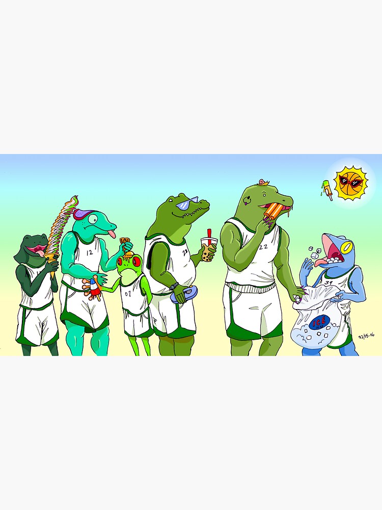 "Lizard Basketball Team" Sticker for Sale by LemonGrinder | Redbubble