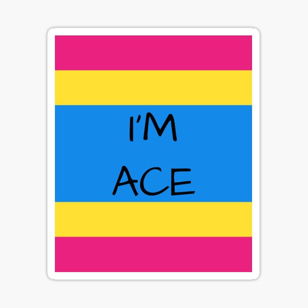 "Panromantic Flag Asexuality I'm Ace Asexual T-Shirt" Sticker for Sale ...