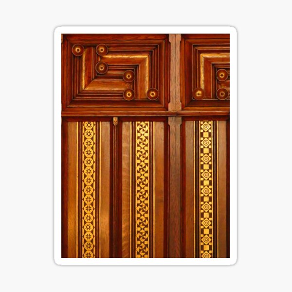 "Interior Design - Gold Inlay On Wood" Sticker for Sale by ...