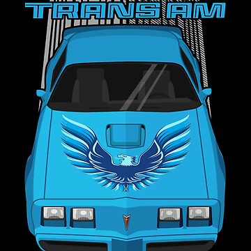 "Firebird Trans Am 79-81 - atlantis blue" Sticker for Sale by V8social ...
