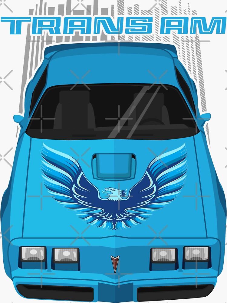 "Firebird Trans Am 79-81 - atlantis blue" Sticker for Sale by V8social ...
