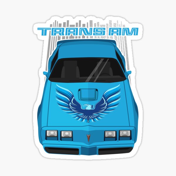 "Firebird Trans Am 79-81 - atlantis blue" Sticker for Sale by V8social ...