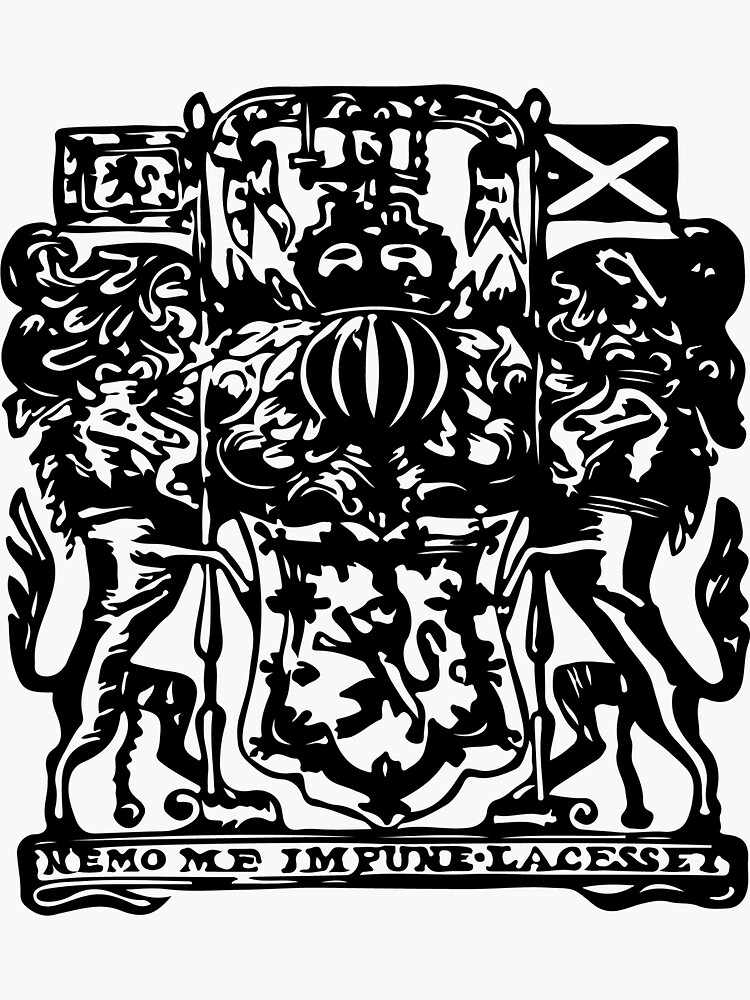 "Royal Scottish Coat of Arms - Nemo Me Impune Lacessit" Sticker for ...