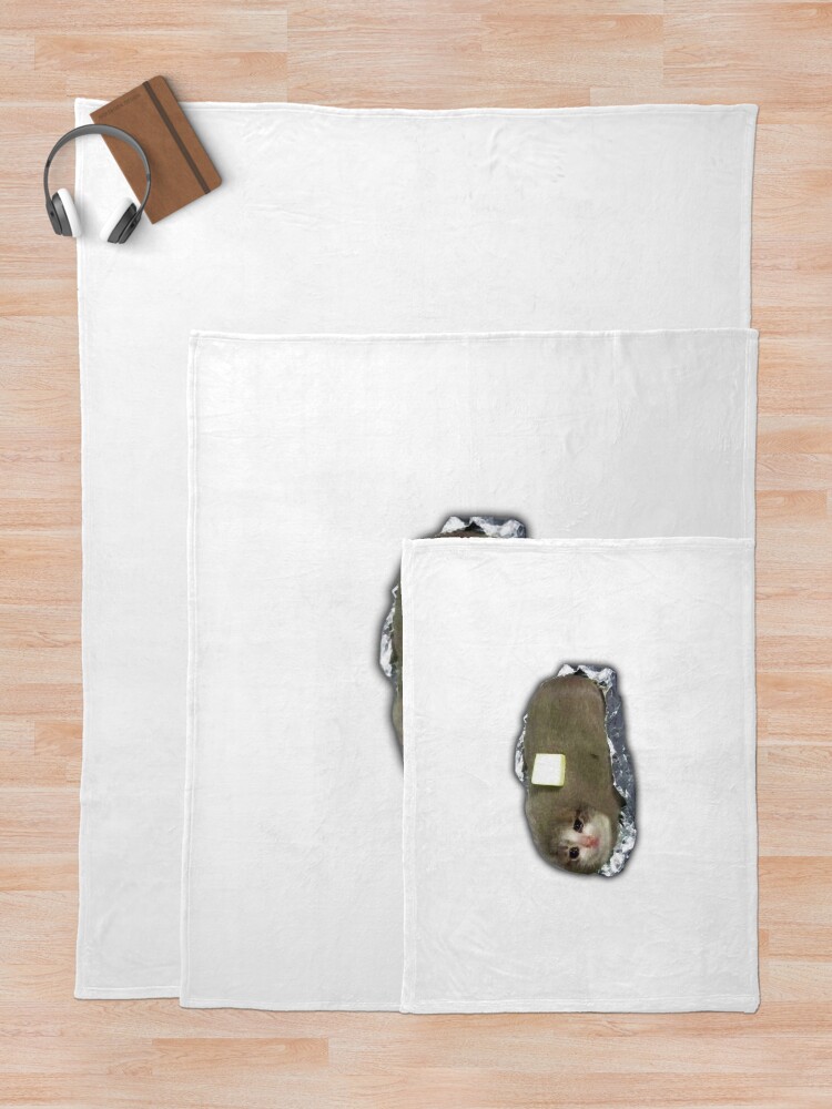 "sad potato cat with butter" Throw Blanket for Sale by CleverJane ...