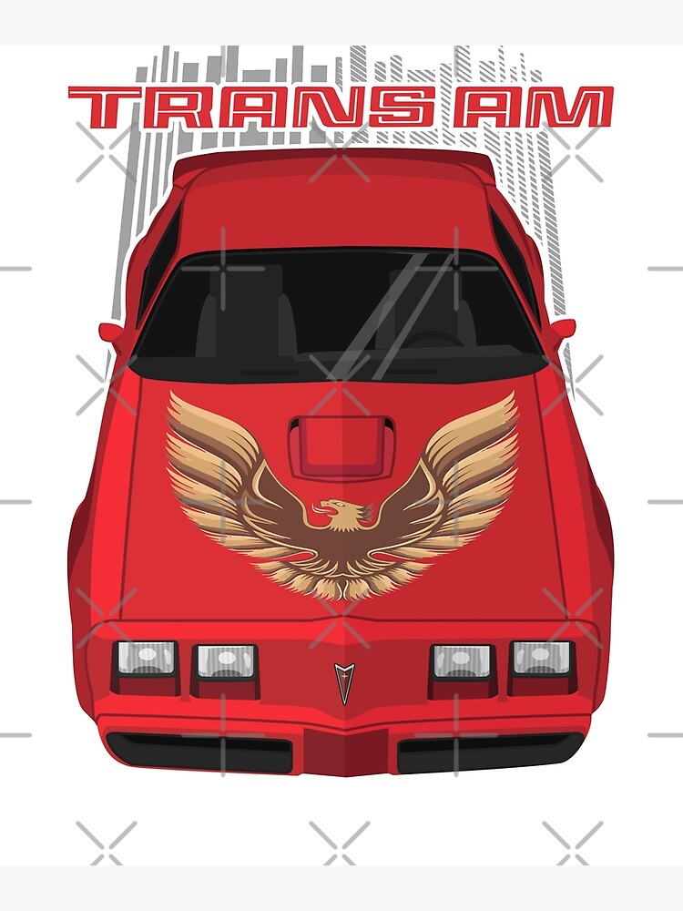 "Firebird Trans Am 79-81 - red and gold" Poster for Sale by V8social ...