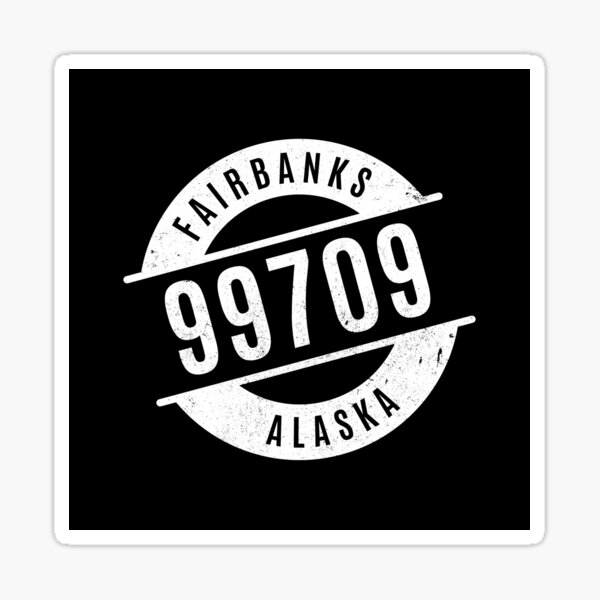 "Fairbanks Alaska 99709 Zip Code" Sticker for Sale by creativecurly ...