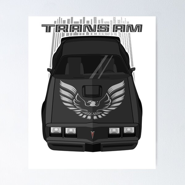 "Firebird Trans Am 79-81 - black and silver" Poster for Sale by ...