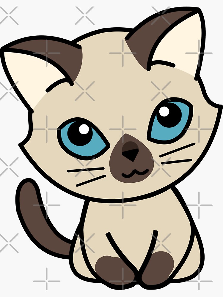 "Siamese Cat" Sticker for Sale by missnisa | Redbubble
