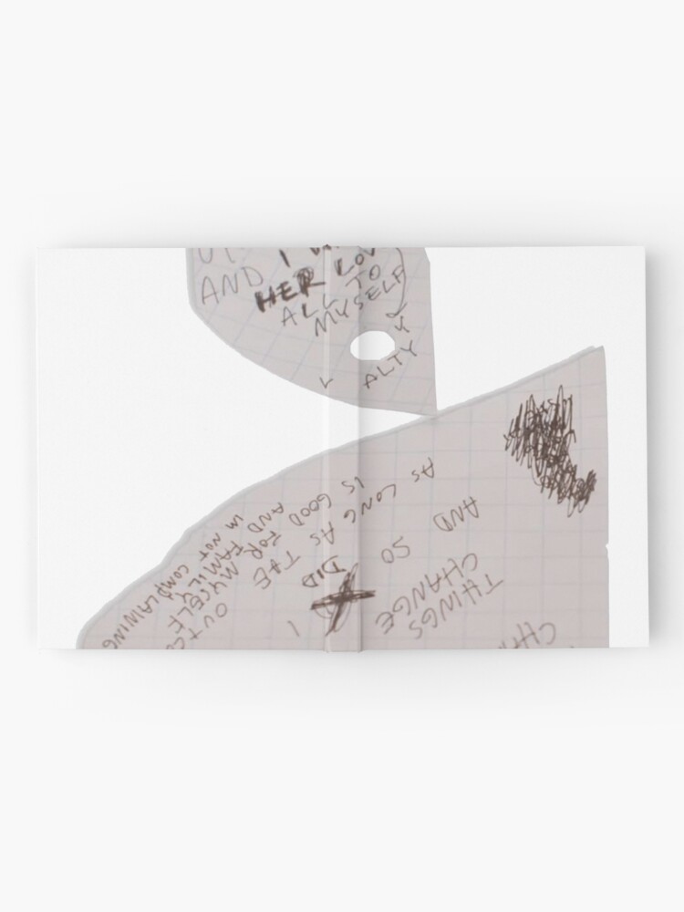"xxxtentacion letter" Hardcover Journal by bertyb123 | Redbubble