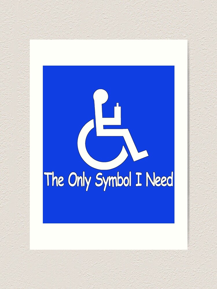"Funny Wheelchair Middle Finger Disability " Art Print by ttuniques ...