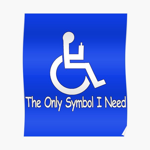 "Funny Wheelchair Middle Finger Disability " Poster by ttuniques ...