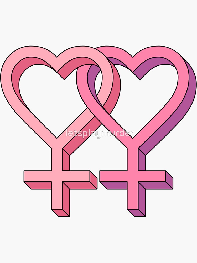 "double venus (hearts)" Sticker for Sale by letsplaymurder | Redbubble