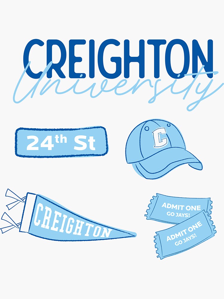 "creighton sticker pack" Sticker for Sale by iamthesoph | Redbubble
