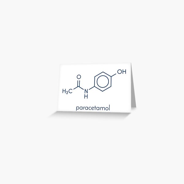 "Paracetamol (acetaminophen) analgesic drug molecule" Greeting Card by ...