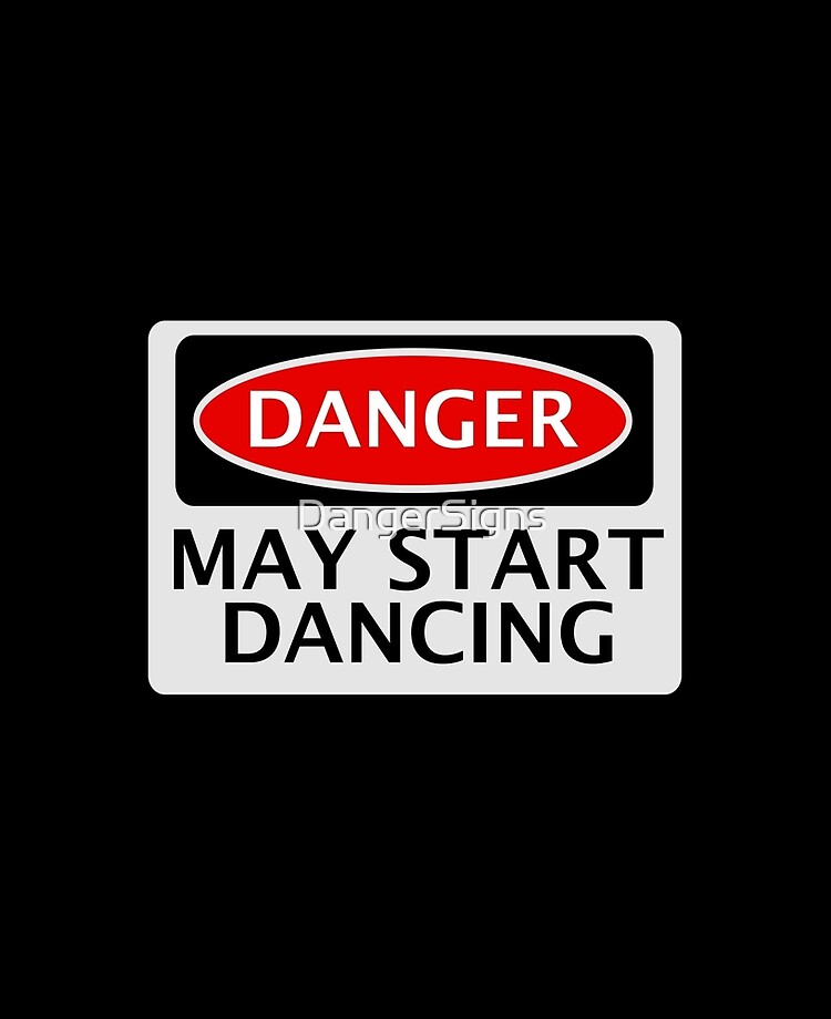"DANGER MAY START DANCING, FAKE FUNNY SAFETY SIGN SIGNAGE" iPad Case ...