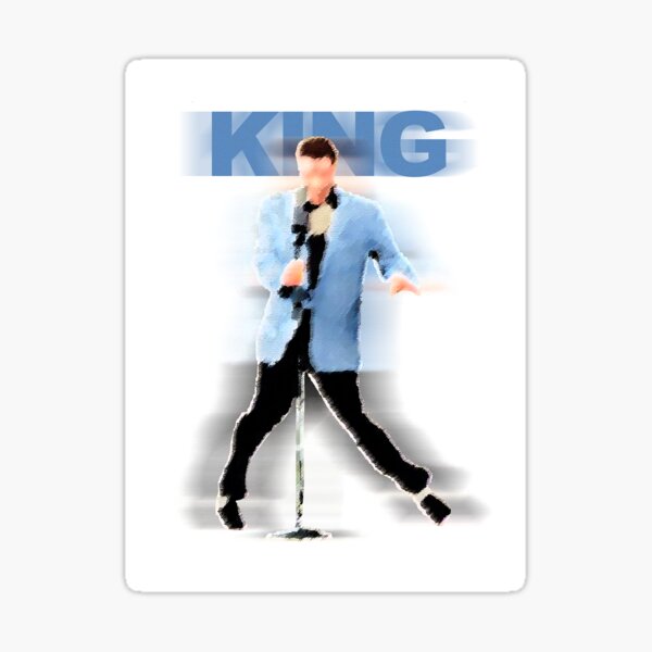 "KING" Sticker for Sale by DougPop | Redbubble