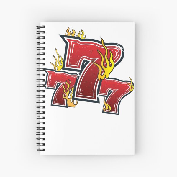 "777 Lucky Slot Machine Numbers Jackpot " Spiral Notebook for Sale by ...