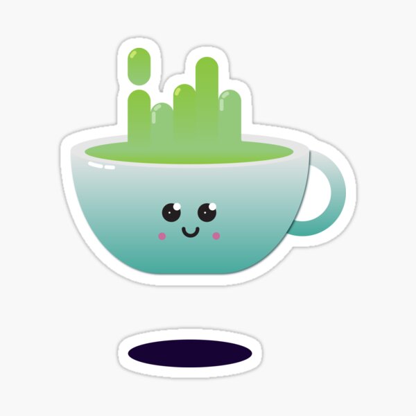 "Happy Green Tea" Sticker for Sale by PeculiarProject | Redbubble