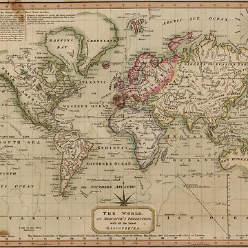 "Vintage Map of The World (1814)" Poster for Sale by BravuraMedia ...