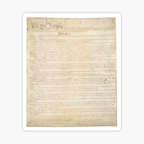 "American Constitution" Sticker for Sale by Dator | Redbubble