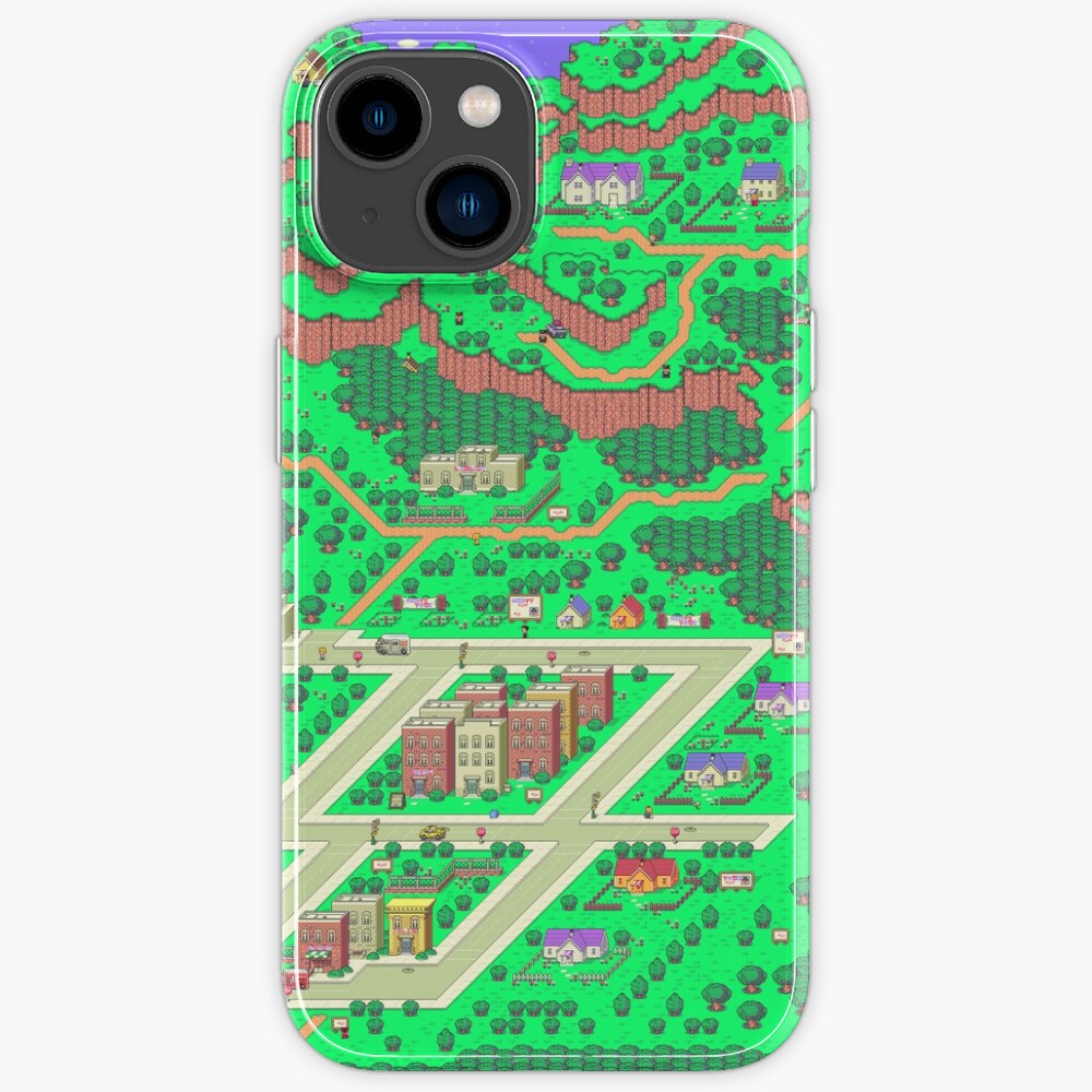 "Earthbound Onett Map" iPhone Case for Sale by gin-nek-shop | Redbubble