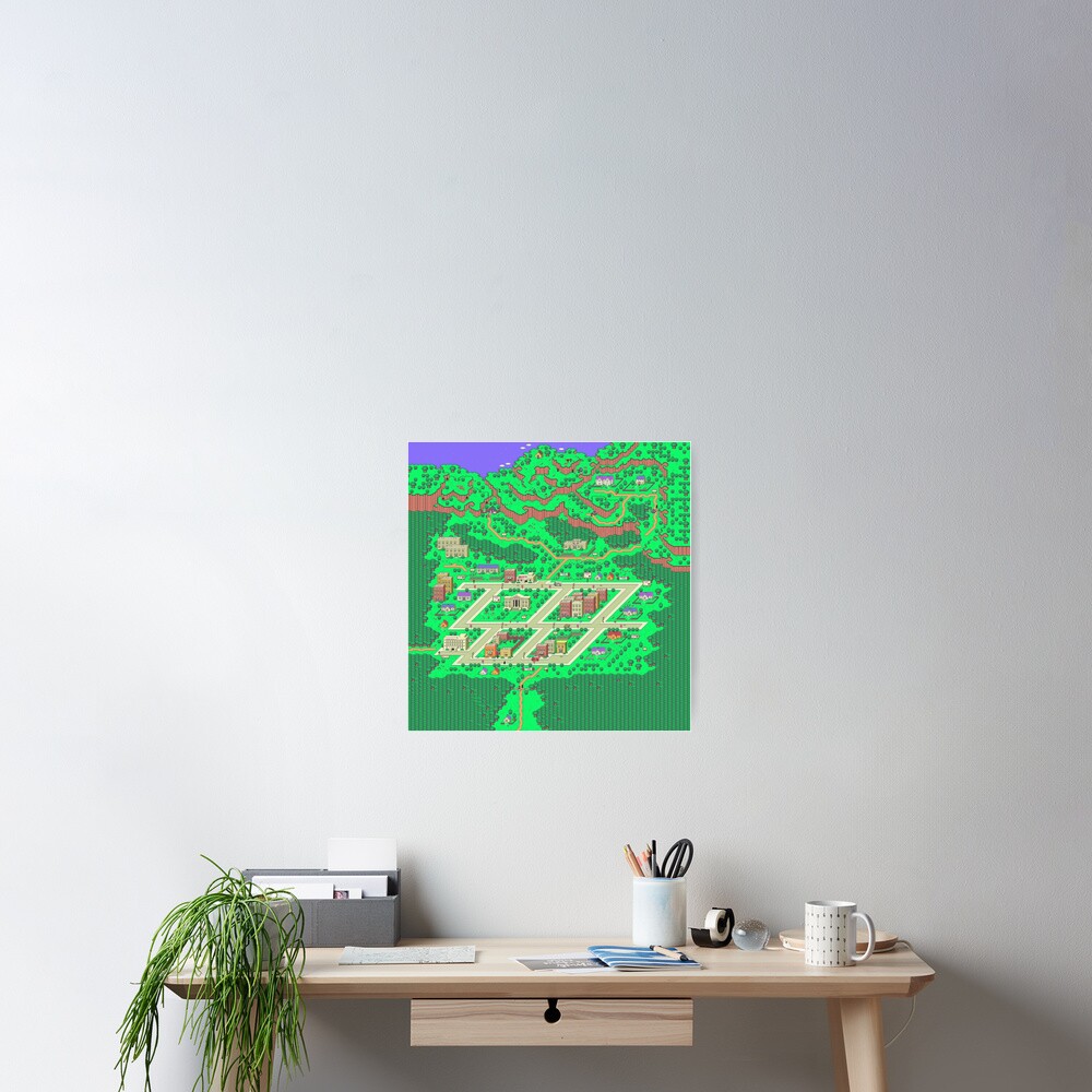 "Earthbound Onett Map" Poster for Sale by gin-nek-shop | Redbubble