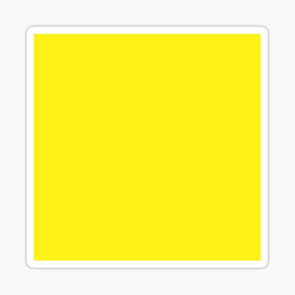"Bright happy lemon yellow color solid plain block colour " Sticker for ...