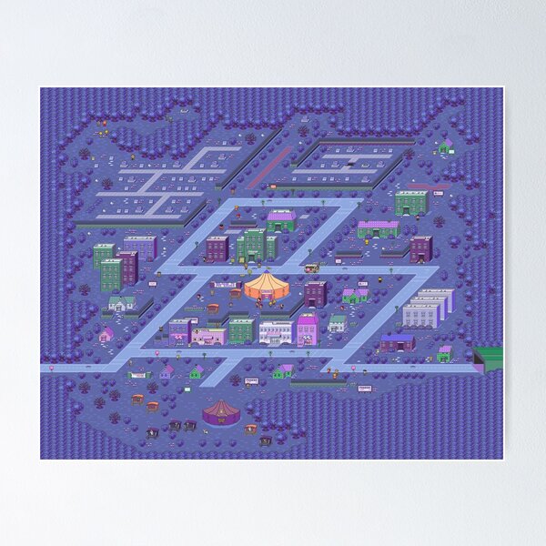 "Earthbound Threed Map" Poster for Sale by gin-nek-shop | Redbubble