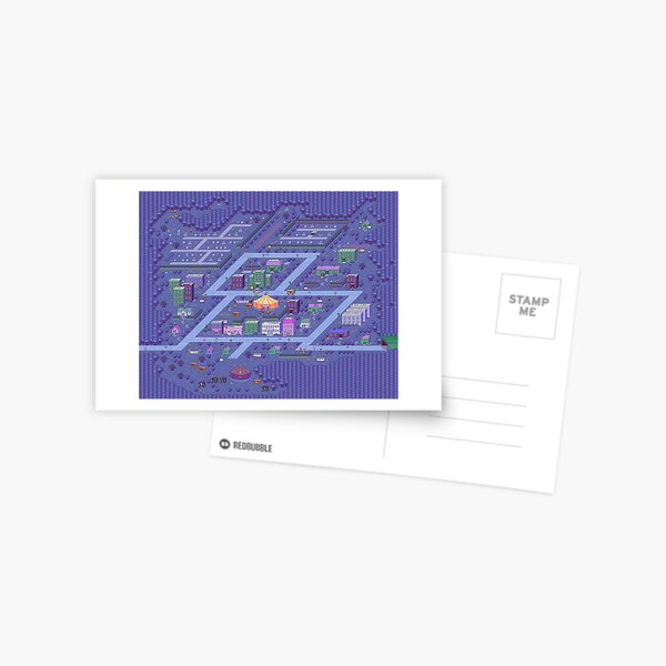 "Earthbound Threed Map" Postcard by gin-nek-shop | Redbubble