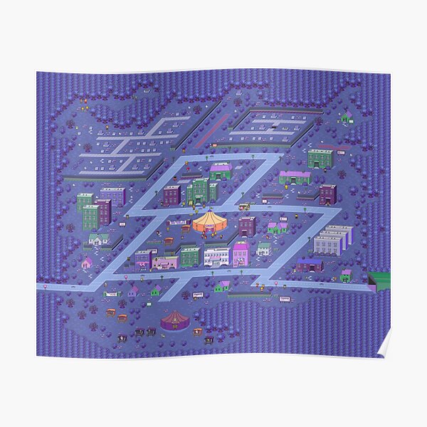 "Earthbound Threed Map" Poster for Sale by gin-nek-shop | Redbubble