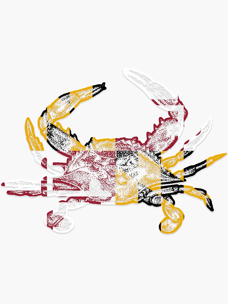 "Maryland crab" Sticker for Sale by Eweglein | Redbubble