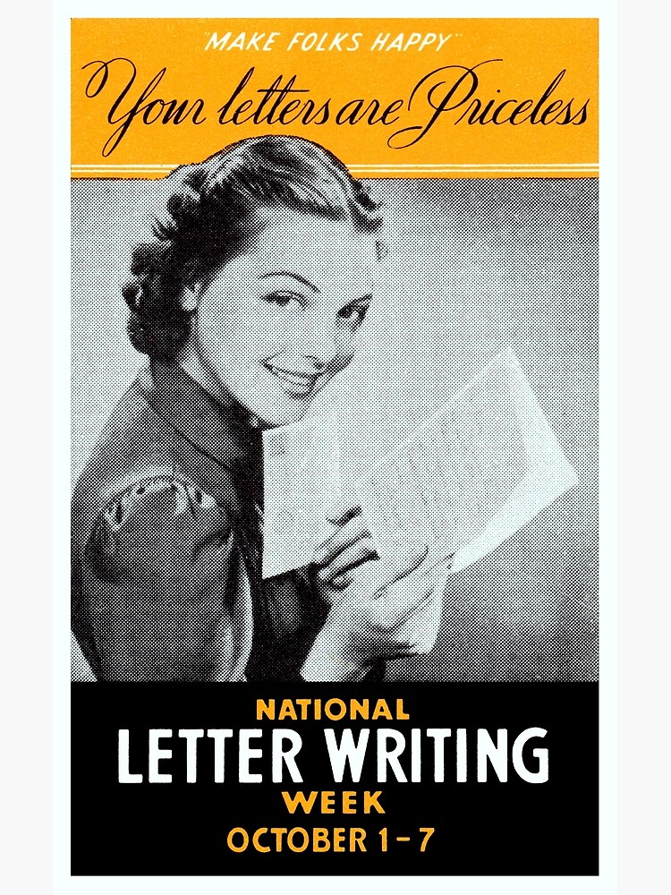 "National Letter Writing Week" Poster for Sale by historicimage | Redbubble