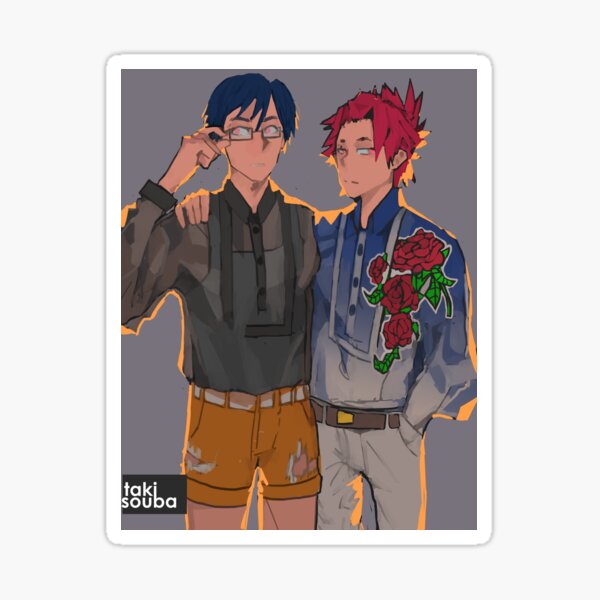 "Kirishima and Iida in Barong" Sticker by tonZusTarK | Redbubble