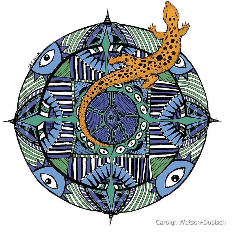"The Lizard Mandala" by Carolyn Watson-Dubisch | Redbubble