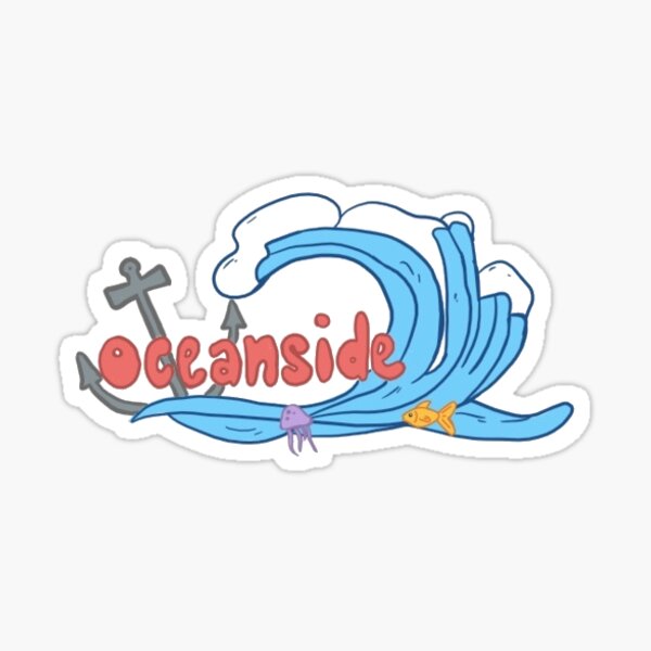 "Oceanside NY Wave and Anchor" Sticker by jbonacasa55 | Redbubble