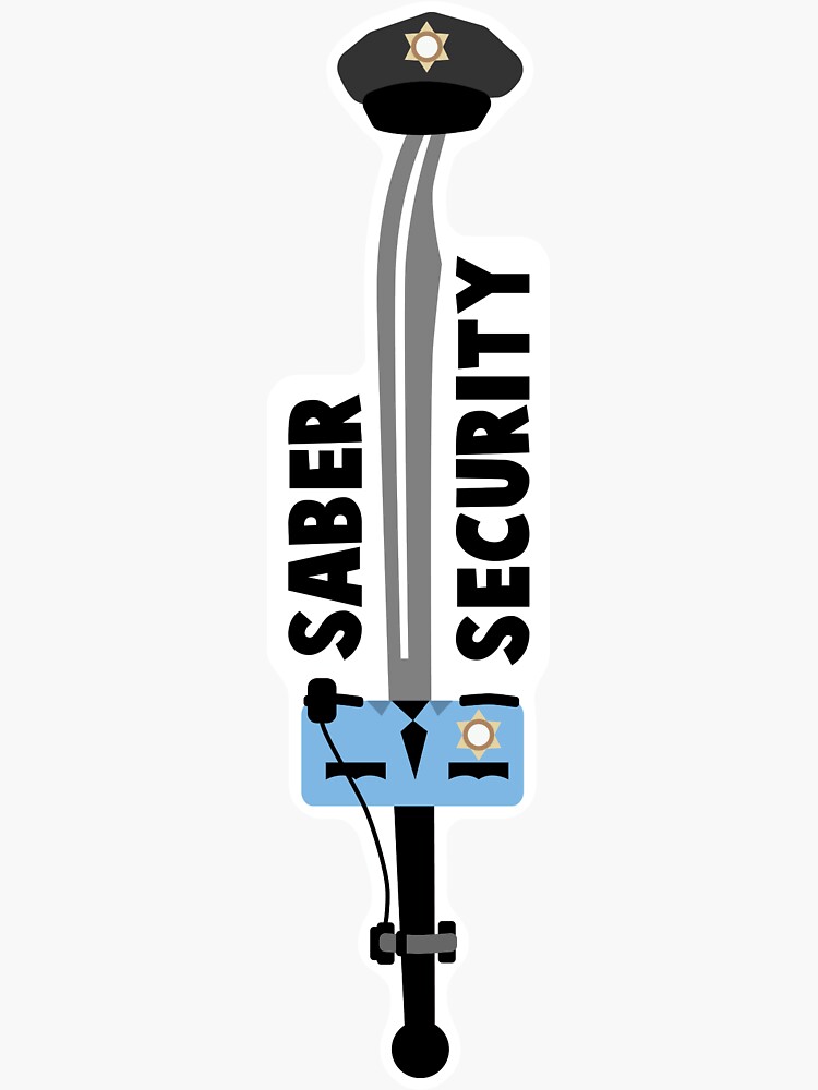 "Saber Security" Sticker for Sale by brettsteenwyk | Redbubble